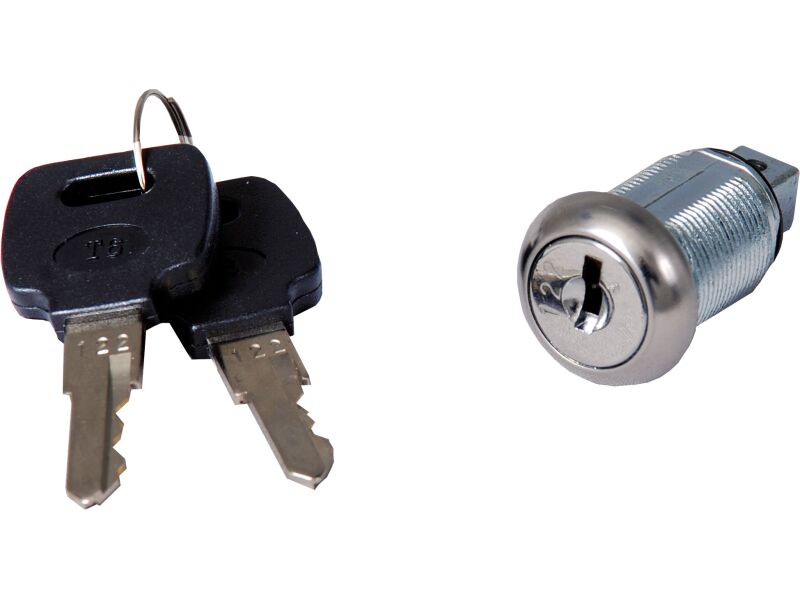 lock and key set with 2 keys No. 032 for tool chest beveled, 36,66